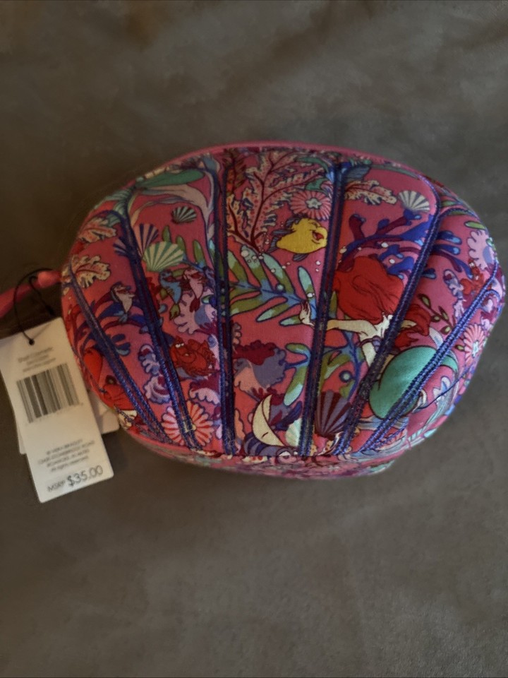 Vera Bradley Disney Little Mermaid Ariel’s Pink Lagoon Shell Cosmetic ...