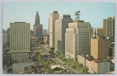 Postcard Maryland MD Downtown Baltimore Skyline with Mercy Hospital ...