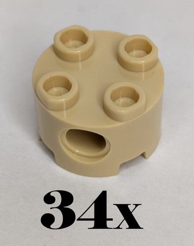 34x LEGO Tan Brick Round 2x2 with Pin Holes Part #17485 Bulk Lot | eBay