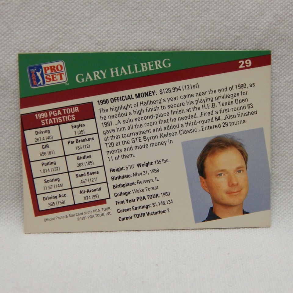 GARY HALLBERG PGA TOUR TRADING CARD | eBay