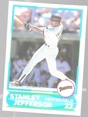 1988 Score Stanley Jefferson 11 Young Superstar San Diego Padres ...