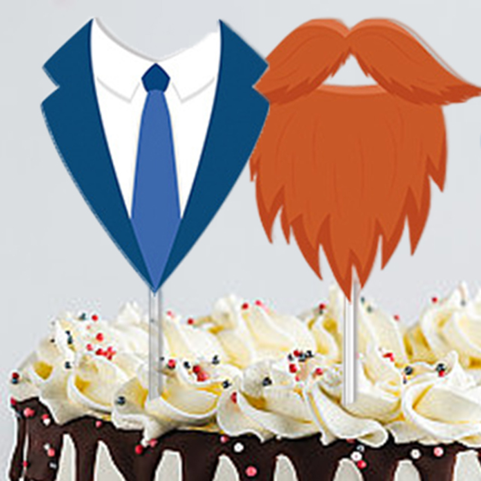 12pcs Cake Topper Anti-fade Create Atmospheres Super Dad Sign Cupcake ...