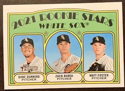 2021 TOPPS HERITAGE #208 ZACK BURDI DANE DUNNING MATT FOSTER ROOKIE ...