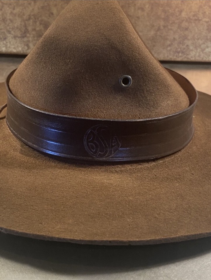 BOY SCOUTS BSA CAMPAIGN HAT 6 7/8, LEADER'S MODEL, HAT PRESS | eBay