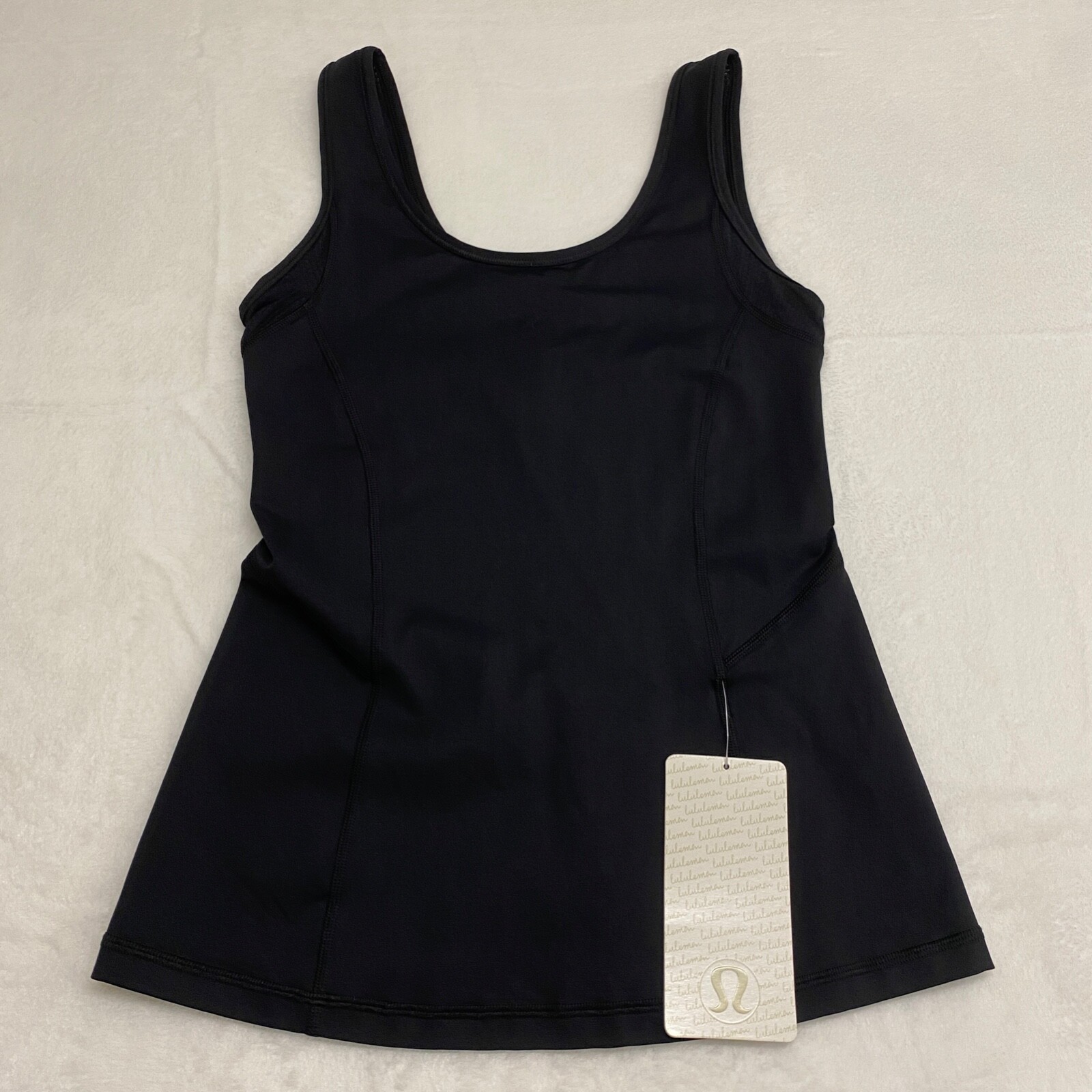Lululemon Run: Pep Tank Women's 4 Black Luxtreme Mesh Yoga Athletic ...