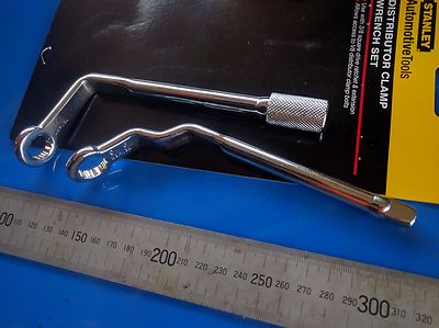 Offset Distributor clamp wrench wt 3/8" dr 9/16" & 1/2" access to V8 ...