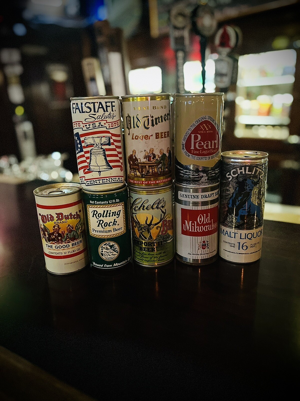 Lot of 8 Vintage Pull Tab Beer Cans Great Condition. | eBay