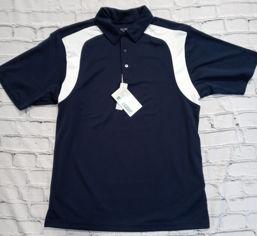 NEW! Extreme Performance Shirt Men's Medium UPF 40 Blue White Polo ...