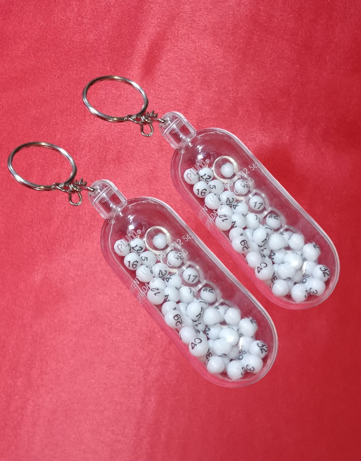2 Lotto Shake Picker Numbers Keychain Collectible Novelty Winning Balls ...
