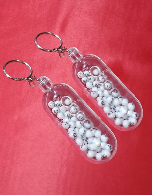 2 Lotto Shake Picker Numbers Keychain Collectible Novelty Winning Balls ...