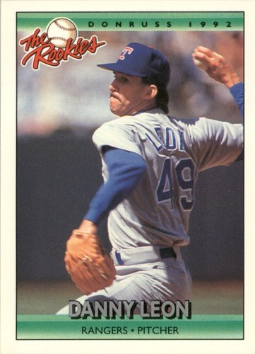 1992 Donruss The Rookies Danny Leon RC Texas Rangers #64 Baseball Card ...