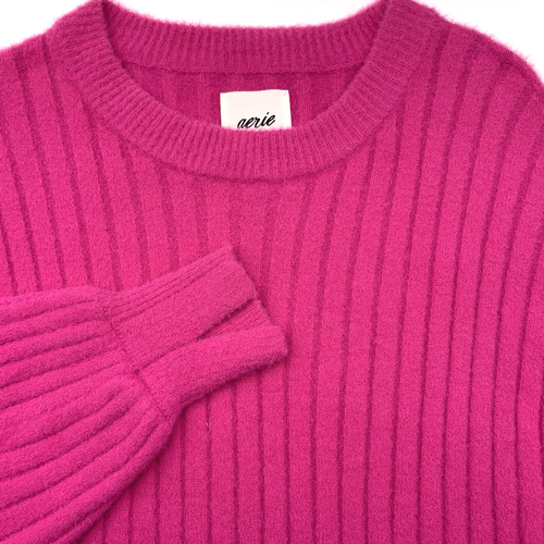 Aerie Women's Pullover Sweater Pink Long Sleeve Nylon Blend XS | eBay
