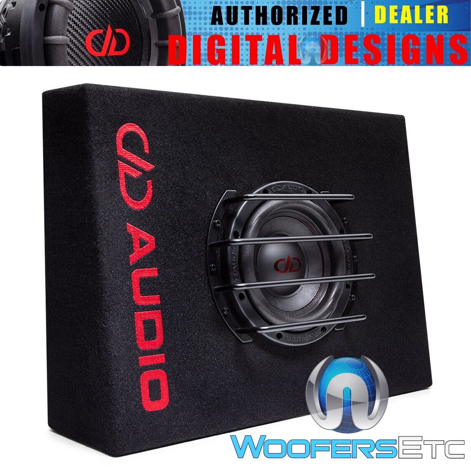 DD AUDIO LEST06d SHALLOW SLIM 6.5" 500W PORTED ENCLOSURE SUBWOOFER BASS ...