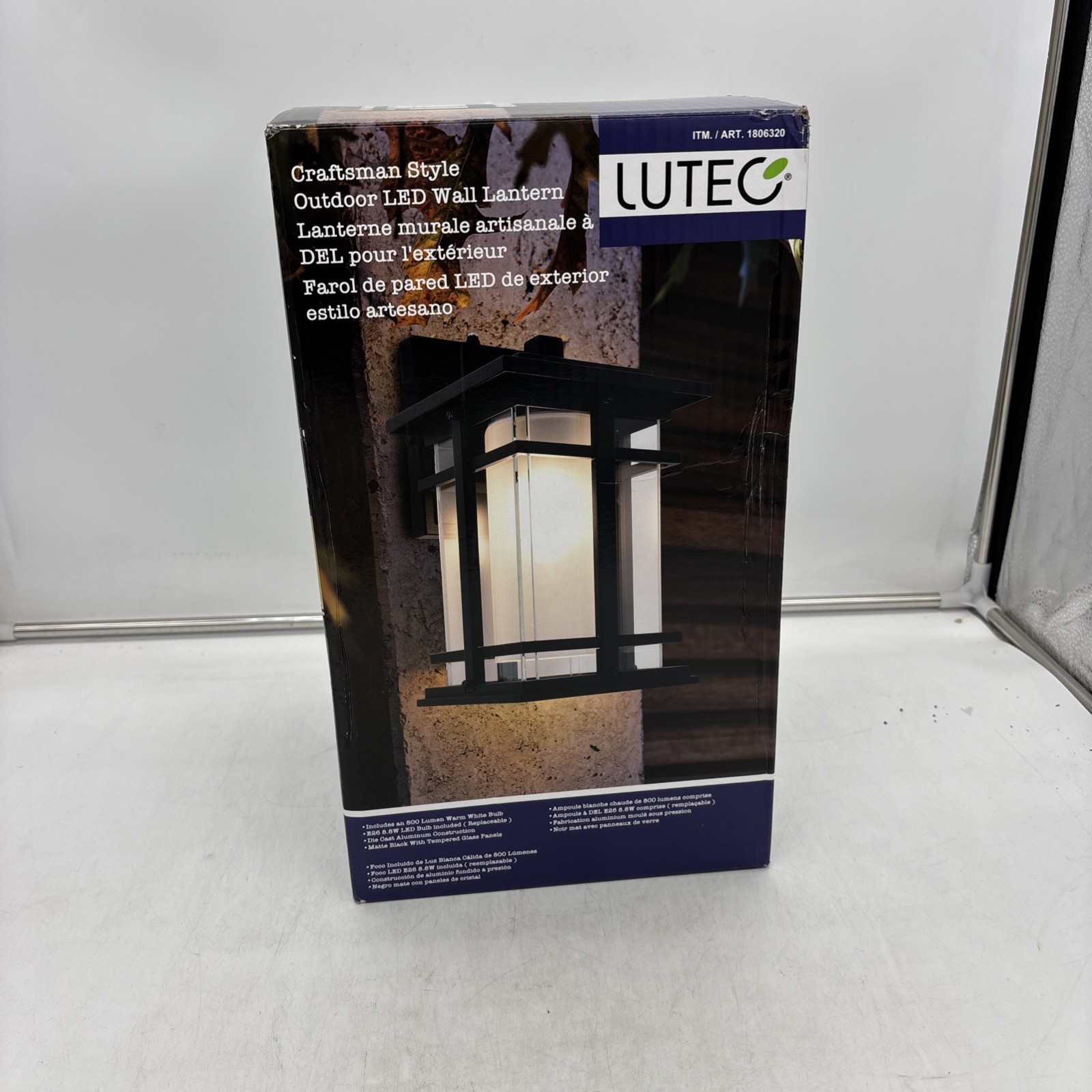 Lutec Craftsman Style Outdoor LED Wall Lantern Light Matte Black 810 ...