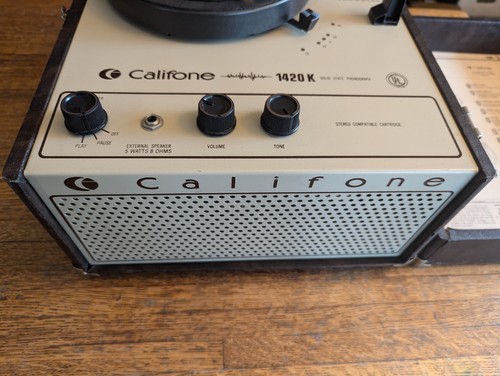 Vintage Califone 1420K Record Player Phonograph TESTED! ROCKSTEADY ...
