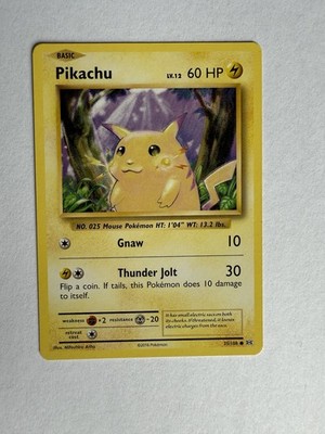 Pikachu Pokémon Card 60 HP Base Set #58/102 Vintage Trading Card | eBay