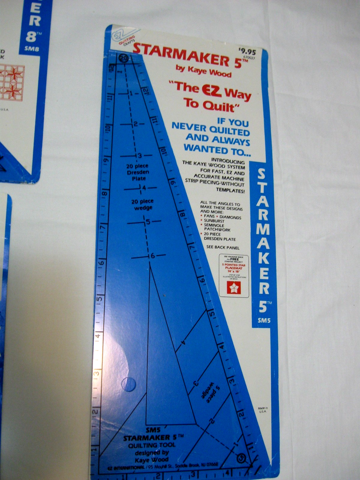 Quilt Template set Kayee Wood-StarMaker 5”/6”/8”/3 quilt pattern / book ...