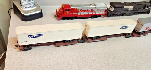 HO Bachmann Spectrum GE C40 Dash 8,DCC w/ sound, lighting, 8 TOFC cars ...