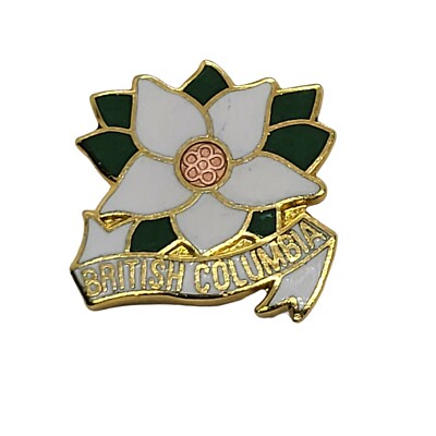 BRITISH COLUMBIA Travel Pin - Pacific Dogwood Flower | eBay