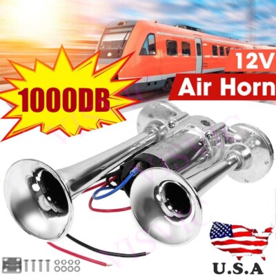 Air Train Horn Kit for Truck Car Super Loud 1000DB 12V Electric Trains ...