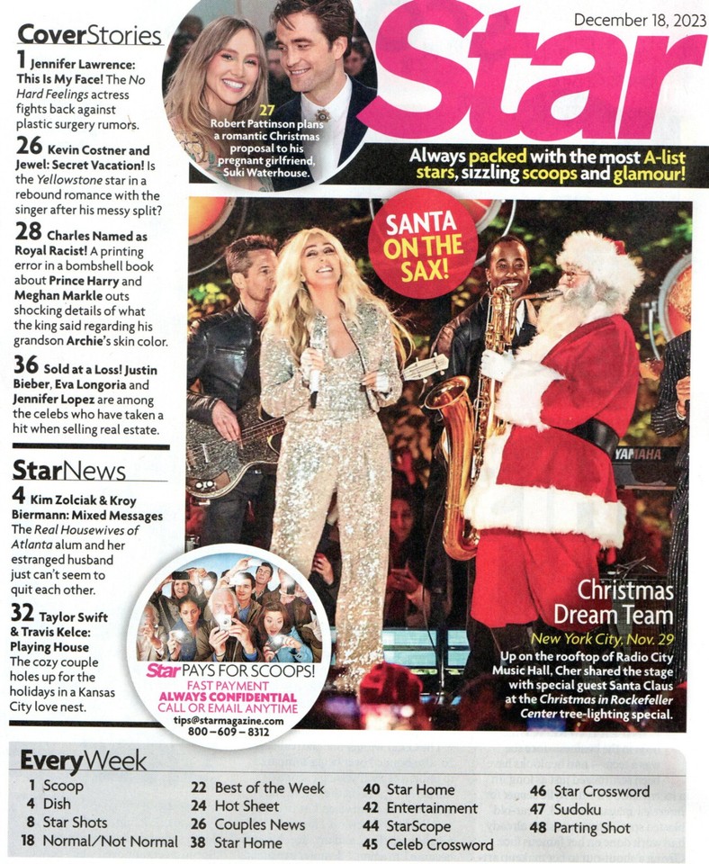 STAR Magazine December 18 2023 King Charles Jennifer Lawrence Kevin ...