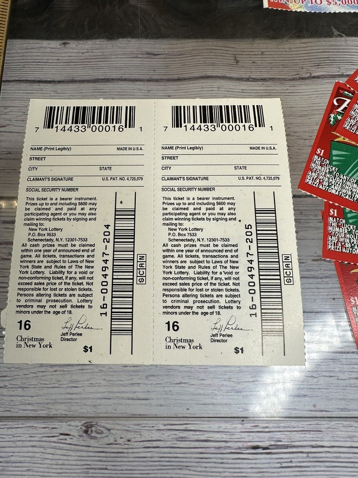 12x New York Lottery scratch tickets Christmas in New York holiday cash ...