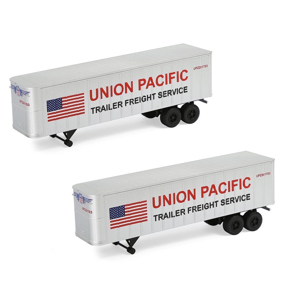 2 Units Evemodel Trailers N Scale 1:150 Model Trailer for Railway ...