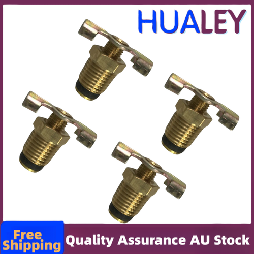 4 X Radiator Drain Plug size 1/4" NPT Brass Petcock Cock Air Tank + O ...