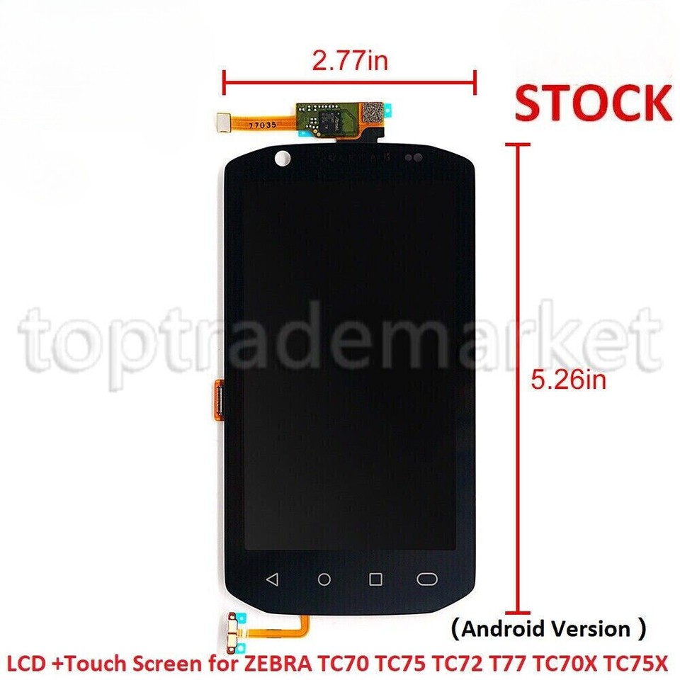 LCD with Touch Screen Digitizer for ZEBRA TC70 TC75 TC72 TC77 TC70X 75X ...