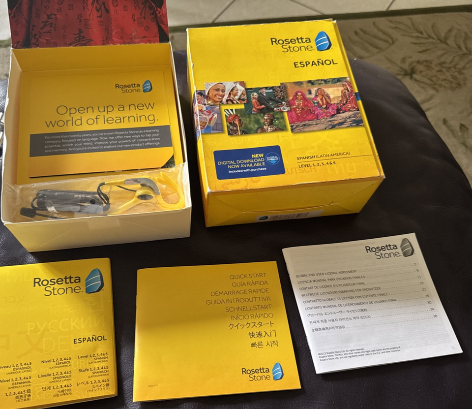 ROSETTA STONE Complete ESPAÑOL Spanish Version 4 Level 1, 2, 3, 4 & 5 Full Set | eBay