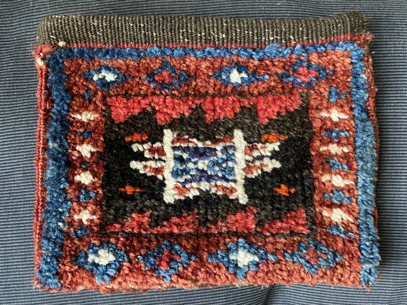 Antique kurdish Hand Knotted Medallion Design double sided Bag Rug ...