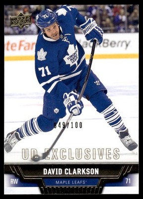 2013-14 Upper Deck EXCLUSIVES David Clarkson /100 Toronto Maple Leafs ...