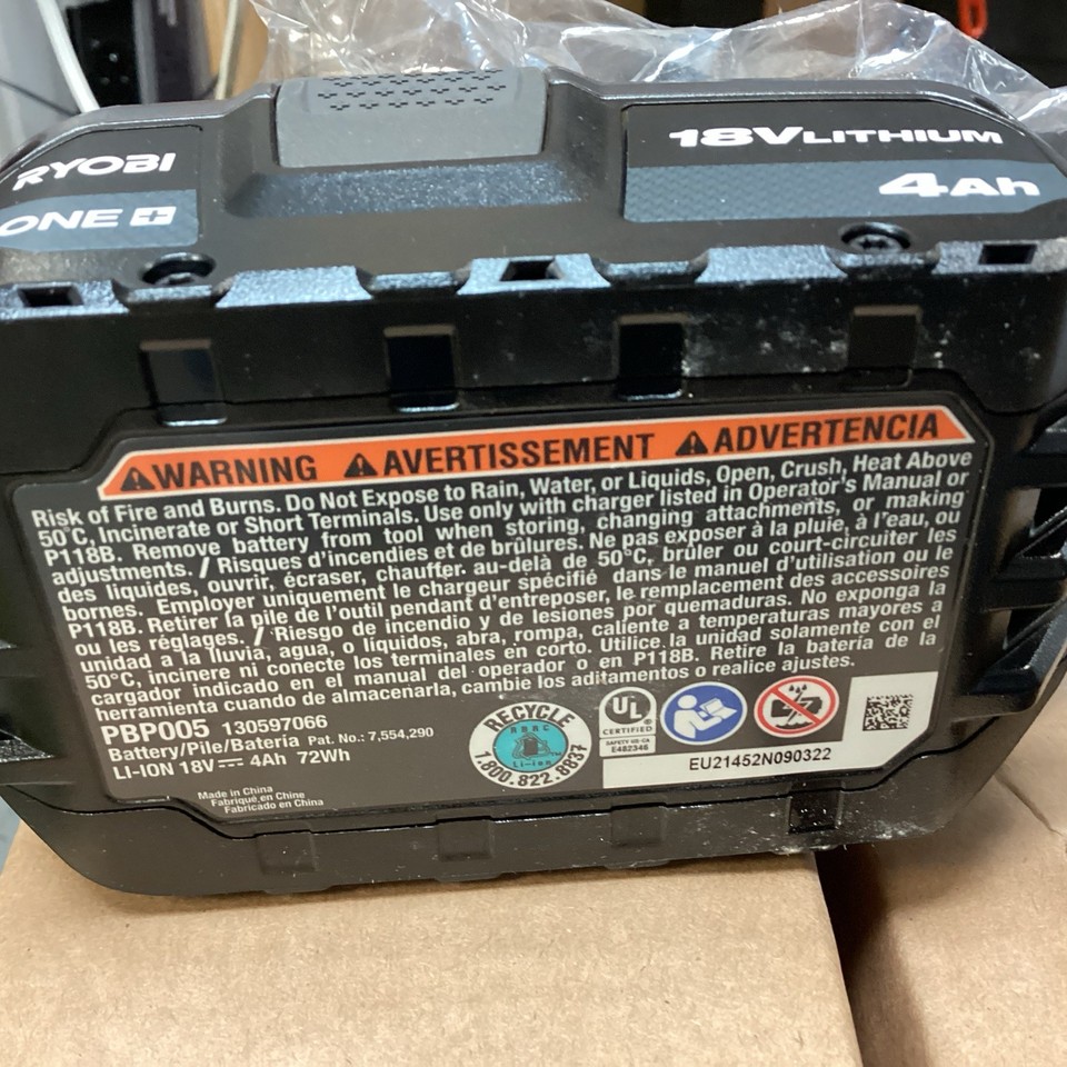 RYOBI ONE+ 18V 8 in. Cordless Cultivator with 4.0 Ah Battery and ...