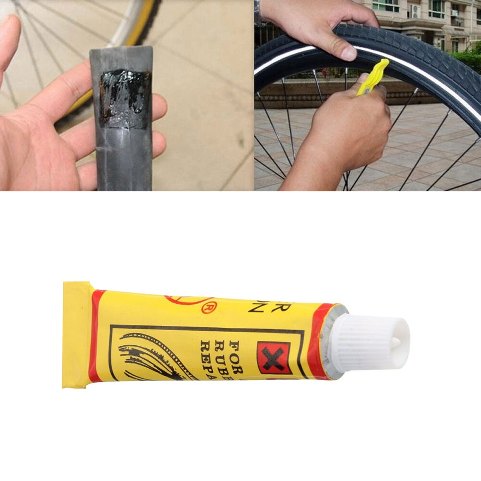 5Pcs 6g Bicycle Bike Tire Tube Patch Glue Rubber Cement Puncture Repair ...