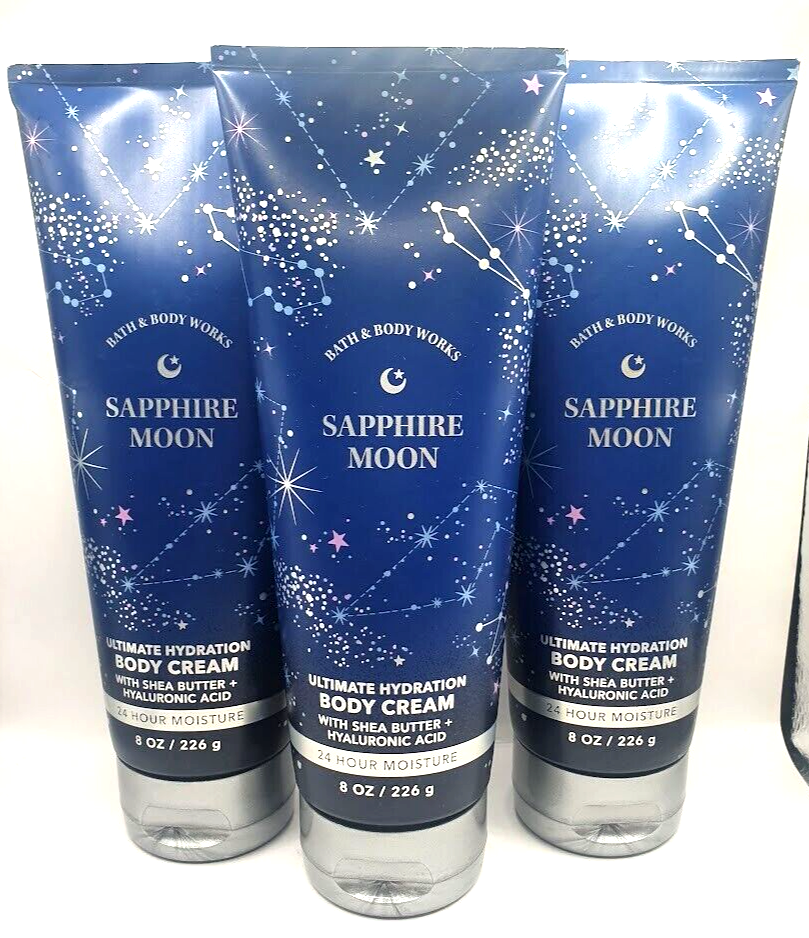 BATH AND BODY WORKS SAPPHIRE MOON BODY CREAM 8 FL OZ (SET OF 3) | eBay
