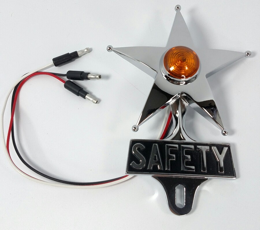 Safety Star License Plate Topper, Dual Function Amber LED, VTG Car ...