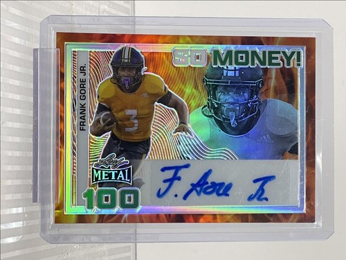 FRANK GORE JR. 2024 LEAF METAL 100 SO MONEY AUTOGRAPH FIRE AUTO /9 ...