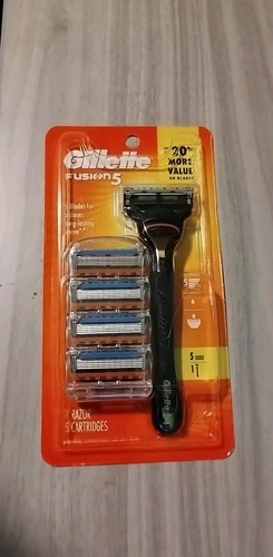 Gillette Fusion5 Men's Handle & Razor Blade Refills - 5 pack | eBay