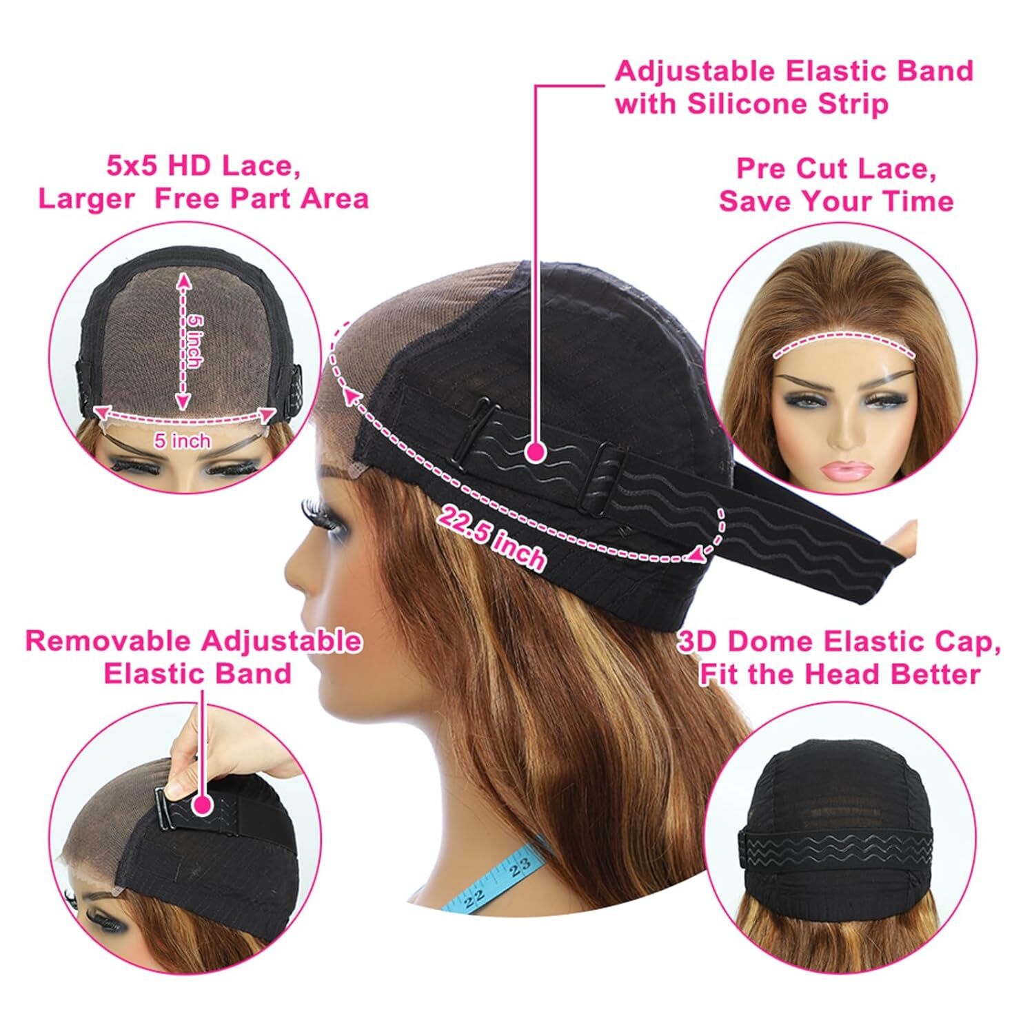 4/27 Blonde lace front Wigs Human Hair Colored Body Wave 13x4 Lace ...