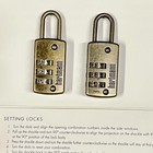 Hartmann Luggage Lock Combination 3 Number Dial Unlocked SET OF 2 Locks ...