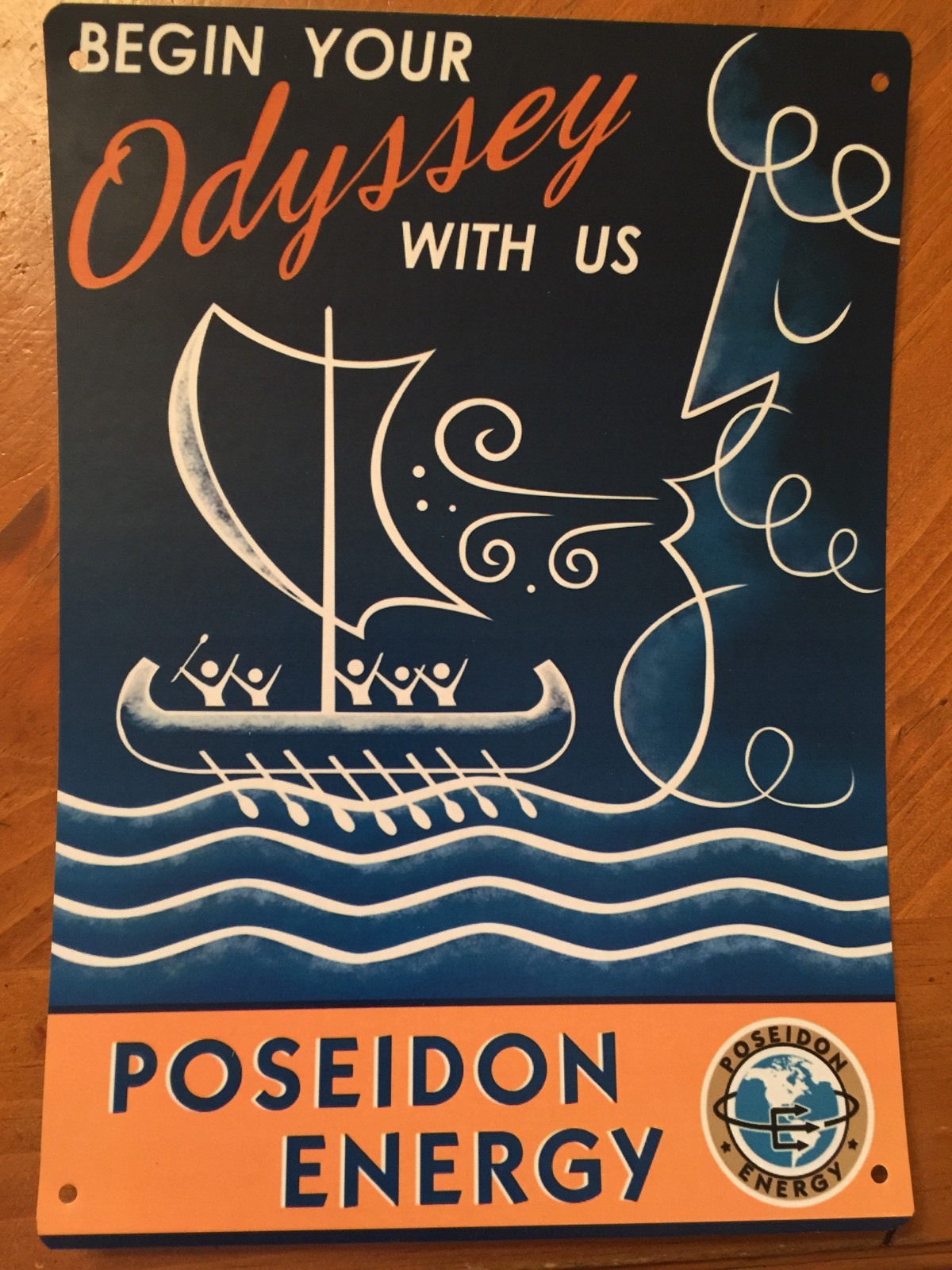 Tin Sign Vintage Fallout Poseidon Energy Begin Your Odyssey With Us | eBay