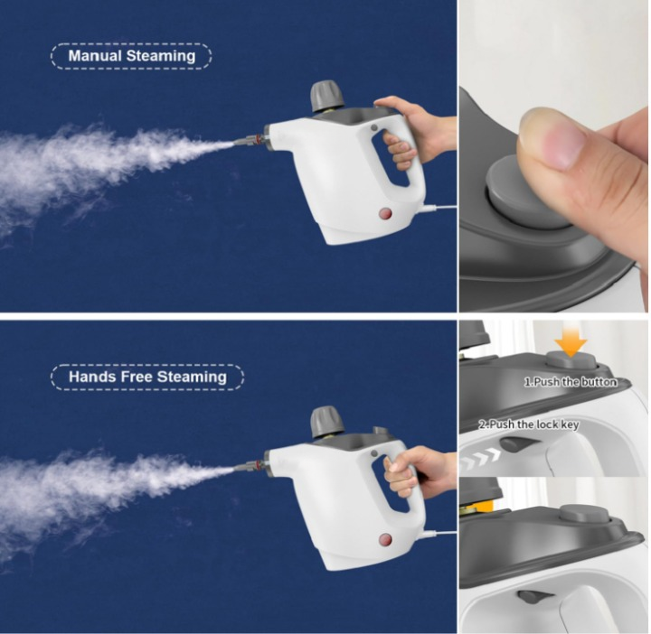 Pressurized Handheld Multi-Surface Natural Steam Cleaner with 12 pcs ...