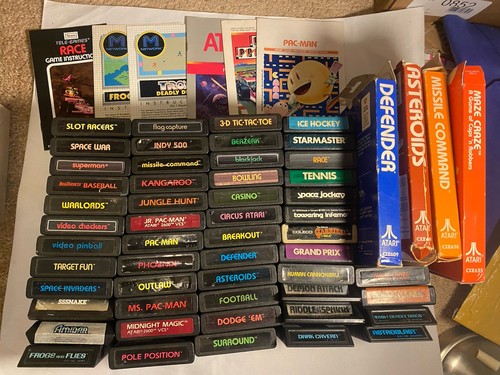 Lot Of 52 Atari 2600 Games Classic Games No Dups Tested Clean Working ...