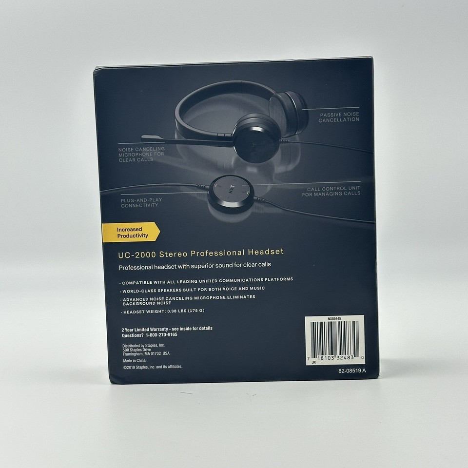 NXT Technologies UC-2000 Stereo Professional Headset NX55445 World ...