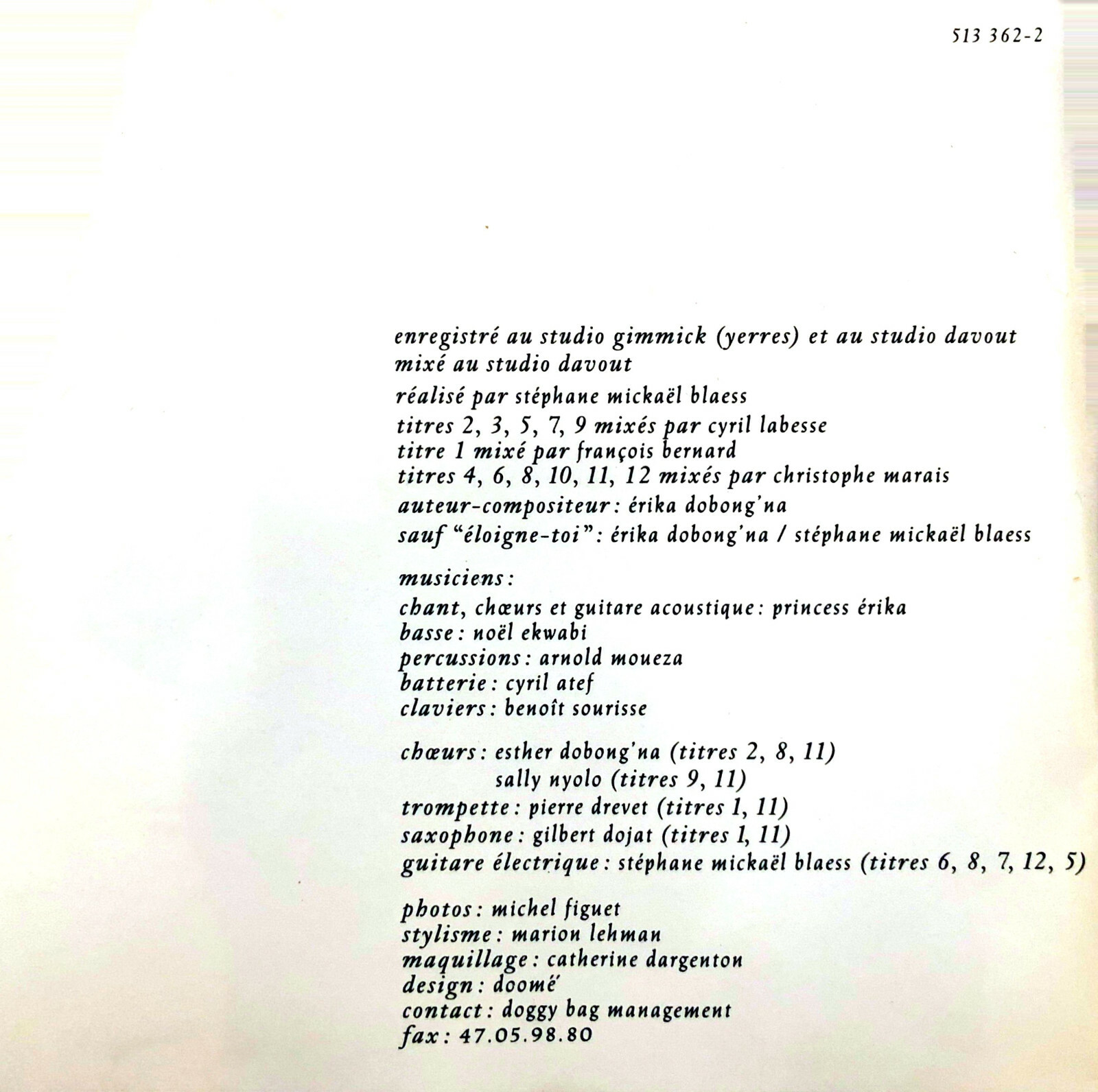 Princess Érika ‎CD Princess Érika - France (EX/EX) | eBay