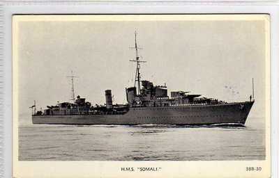 (Lz061-181) RP of HMS "Somali", c1938, Unused VG+ | eBay
