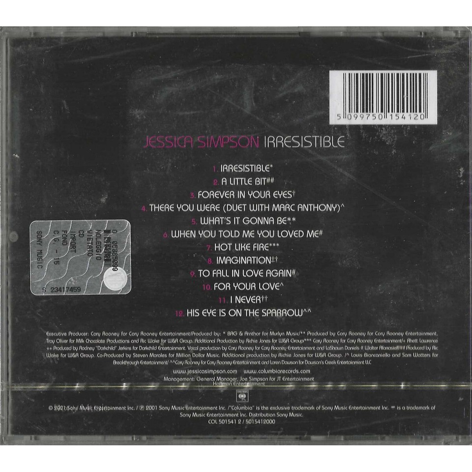 Jessica Simpson CD Irresistible / Columbia – 5015412 Sealed | eBay