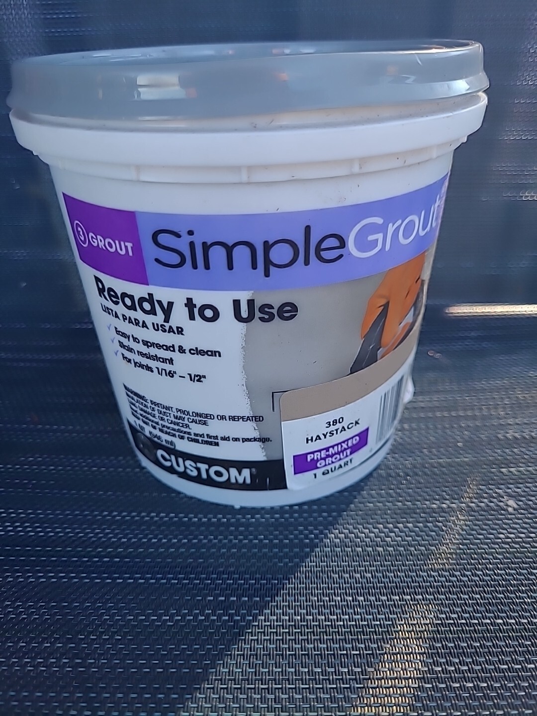 Custom Building Products SimpleGrout Indoor Haystack Grout 1 qt | eBay