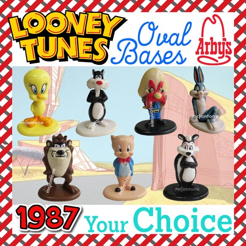 Arby's 1987 LOONEY TUNES FIGURES Oval Base Cartoon PVC Character YOUR ...