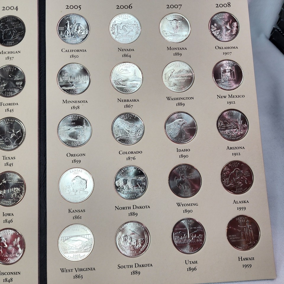 50 State Commemorative Quarters 1999-2008 Complete Set Philadelphia ...